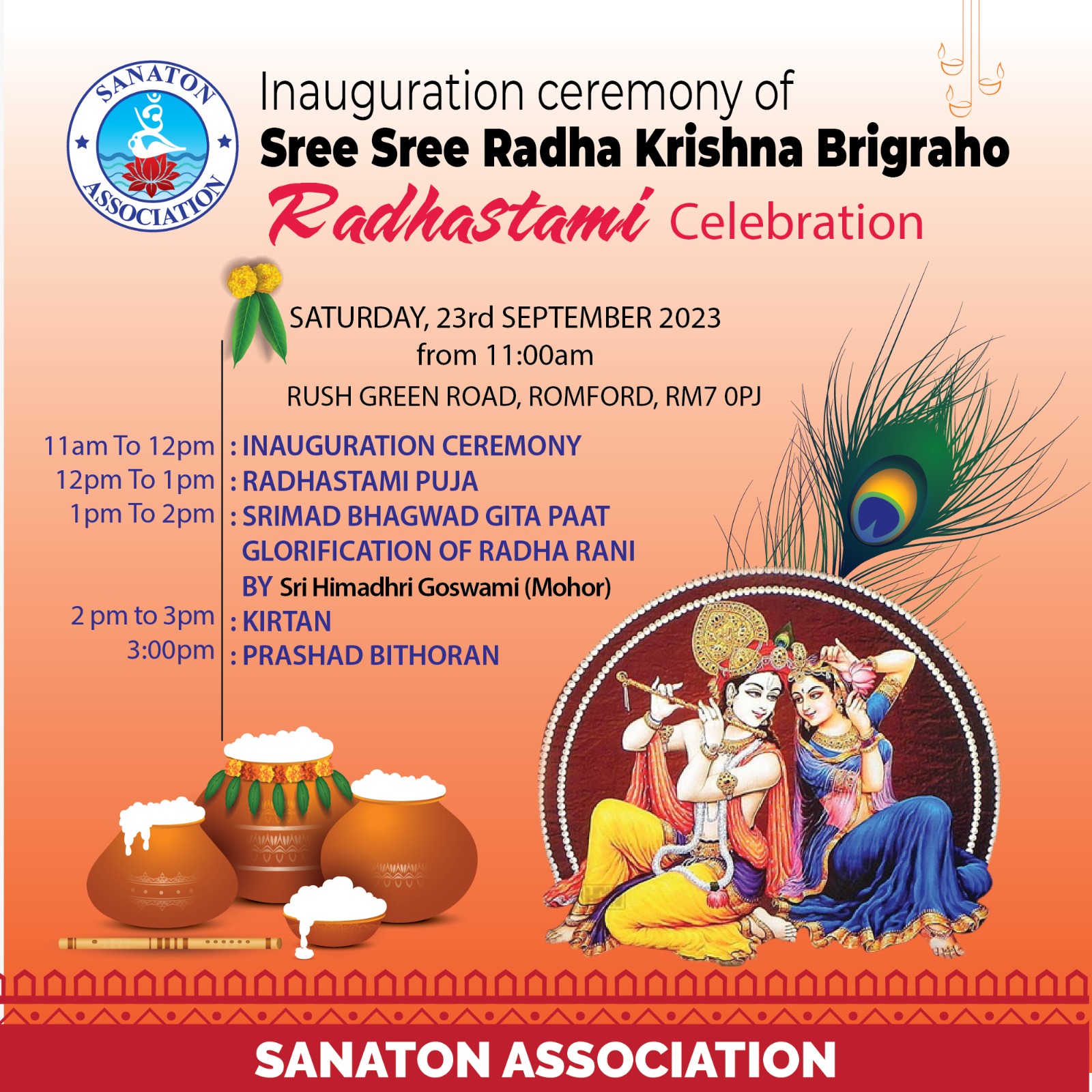 Radhastami - Sanaton Association UK